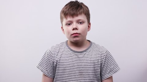 Boy Showing Boring Facial Expressions Stock Footage Video (100% Royalty ...