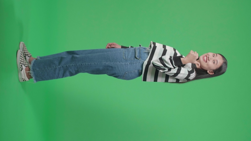 38 Woman full body hands up side Stock Video Footage - 4K and HD Video ...