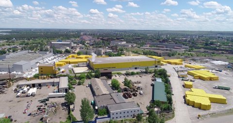 Large Industrial Complex Top View Modern Stock Footage Video (100% ...