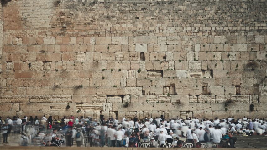 crowd jewish people praying holy western Stock Footage Video (100% ...