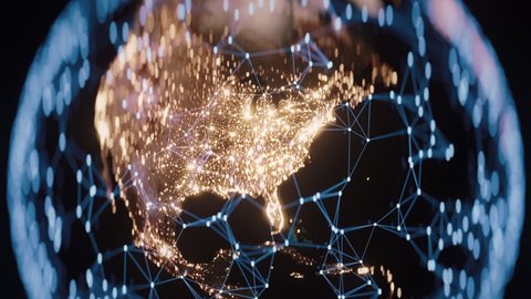 4k Connected Global Network Internet Things Stock Footage Video (100% ...