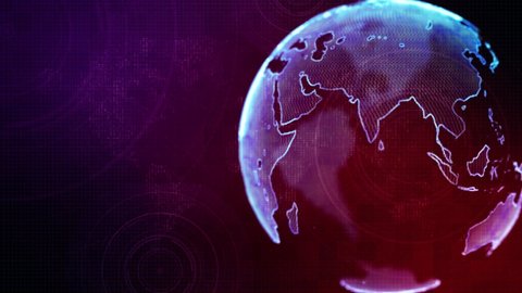 4k Loop Digital World Connectivity Animation Stock Footage Video (100% ...
