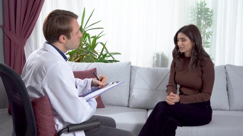 Therapist Doctor Treatment Home Therapist Doctor Stock Footage Video ...