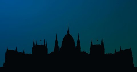 Budapest Parliament Night Storm Lightning Bolt Stock Footage Video (100 ...