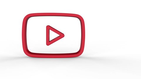 Animated Play Button Streaming Video Red Stock Footage Video (100% ...
