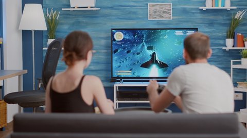 Gamer Playing Console Video Game First Stock Footage Video (100% ...