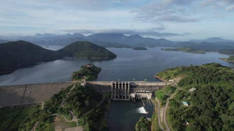 Moragahakanda Dam Officially Kulasinghe Reservoir Large Stock Footage ...
