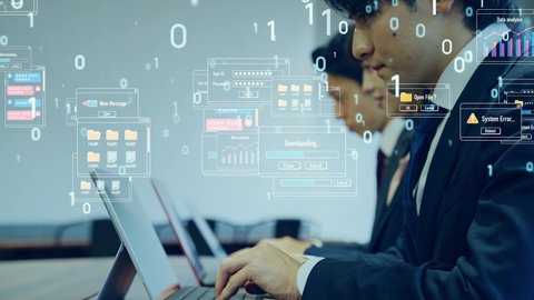 System Engineering Concept Digital Transformation Dialogs Stock Footage ...