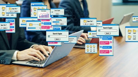 System Engineering Concept Digital Transformation Dialogs Stock Footage ...