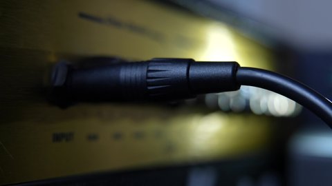 Cinematic Closeup Man Plugging Cable Into Stock Footage Video (100% ...