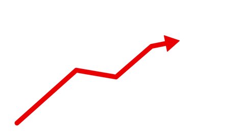 Red Arrow Going Isolated On Transparent Stock Footage Video (100% ...