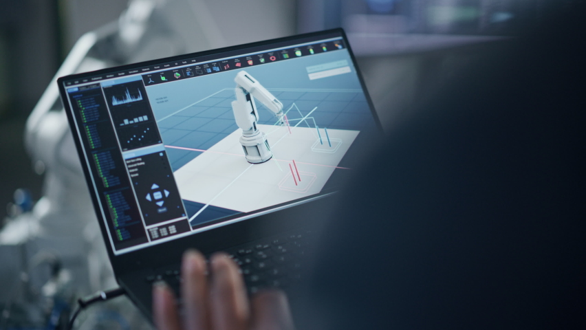 Black Female Developer Typing Laptop Keyboard Stock Footage Video (100% ...