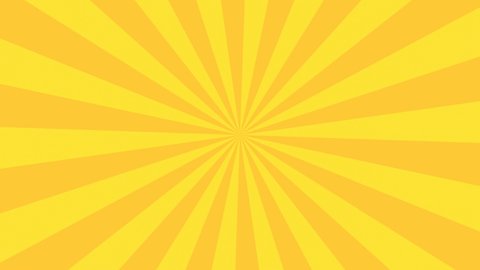 Loop Animation Rotating Yellow Concentration Lines Stock Footage Video ...