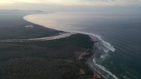 Travel 300 Meters High Earth Coast Stock Footage Video (100% Royalty ...