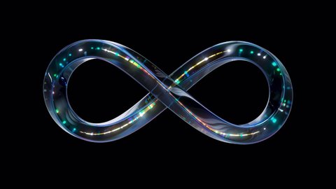 Glass Infinity Symbol Neon Loop Animation Stock Footage Video (100% ...