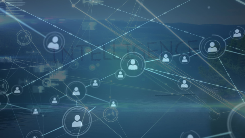 animation network connections people icons over Stock Footage Video ...