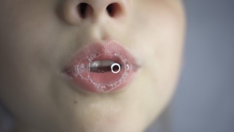 Kid Salivation Girl Opens Her Mouth: стоковое видео (без лицензионных ...