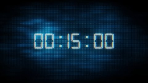 Countdown Timer One Minute Digital Tech Stock Footage Video (100% ...