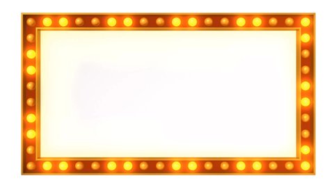 Red Marquee Light Board Sign Retro Stock Footage Video (100% Royalty ...