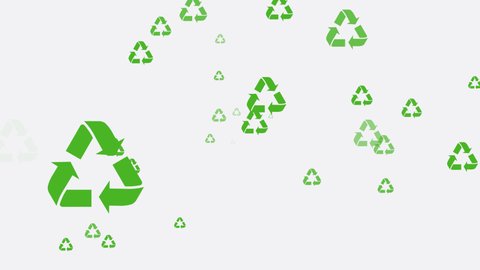 Recycle Icon Motion Pattern Animation Reuse Stock Footage Video (100% ...