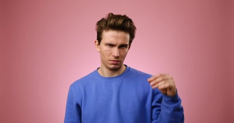 Bored Man Making Blah Blah Gesture Stock Footage Video (100% Royalty ...