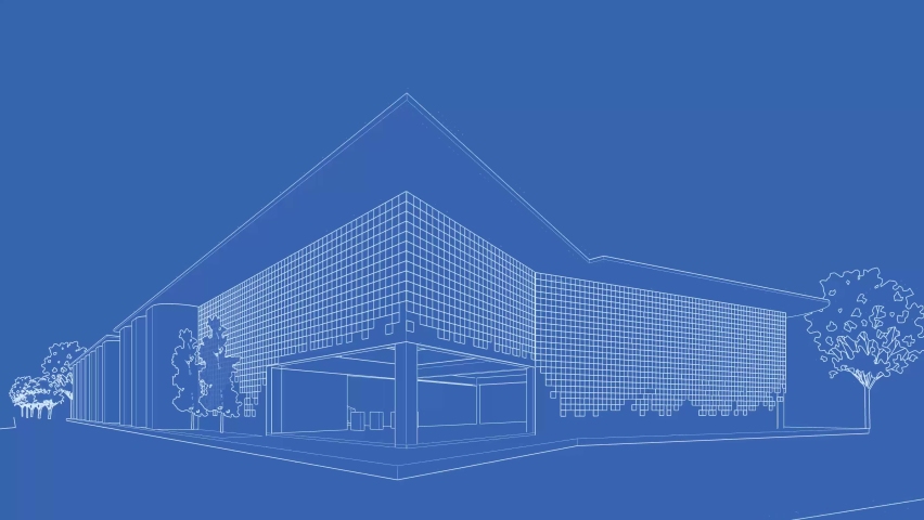 3d looped animation building project Stock Footage Video (100% Royalty ...