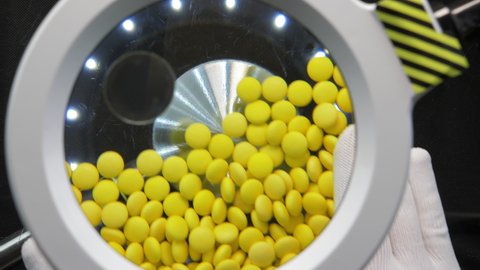 Drugs Under Microscope Individual Check Tablets Stock Footage Video ...