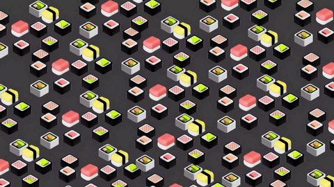 Sushi Moving Background Animation Sushi Bar Stock Footage Video (100% ...