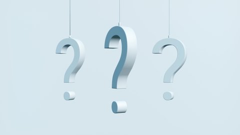 White Question Mark Minimalist Animation On Stock Footage Video (100% ...