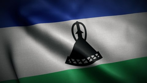 Seamless Loop Animation Lesotho Flag Stock Footage Video (100% Royalty ...