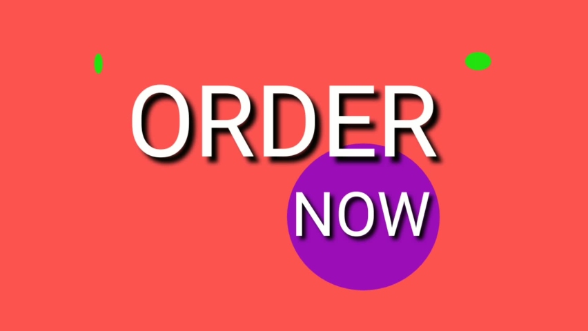 order now animated text modern style Stock Footage Video (100% Royalty ...