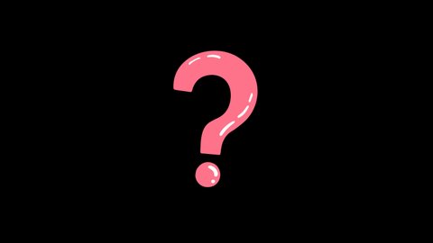 Pink Question Mark Appears Animation Seamless Stock Footage Video (100% ...