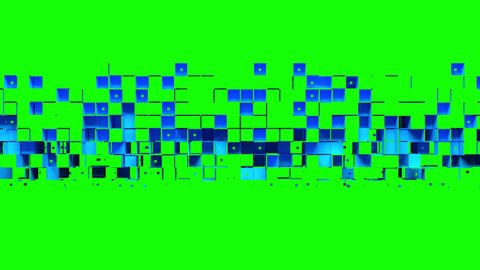 Blue Abstract Strip Square Cells Cubes Stock Footage Video (100% ...