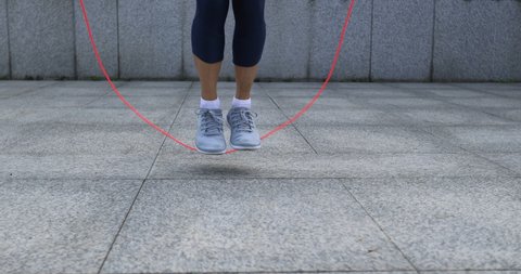 Fitness Woman Jumping Rope City Stock Footage Video (100% Royalty-free ...