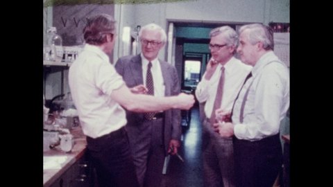 1970s Scientists Talk Physics Lab University Stock Footage Video (100% ...