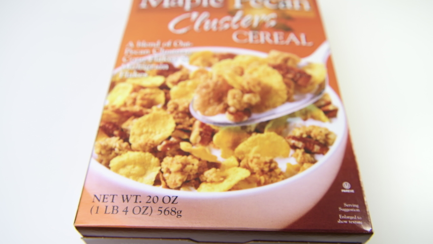 Cereal box white Stock Video Footage - 4K and HD Video Clips | Shutterstock