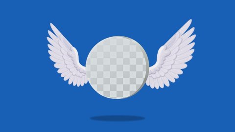 Cartoon White Wings Animation Loop Animation Stock Footage Video (100% ...
