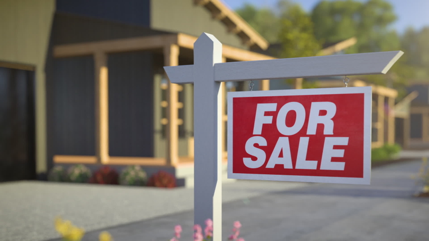 animated street view house sale sign Stock Footage Video (100% Royalty ...