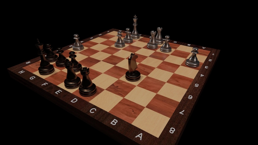 Chess Tactics Illustrating Advanced Strategy Leadership Stock Footage ...