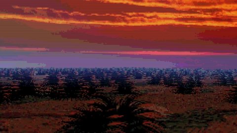 8 Bit Desert Background 3d Animation Stock Footage Video (100% Royalty ...
