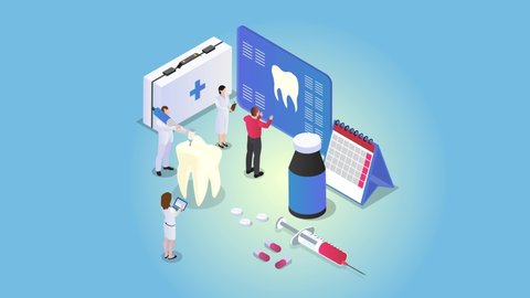 Group Animation Dentist Doing Treatment Teeth Stock Footage Video (100% ...