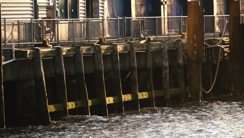 river water splashes against old dirty Stock Footage Video (100% ...