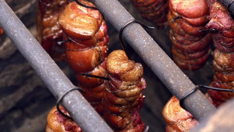 Process Smoking Meat Home Smoked Pork Stock Footage Video (100% Royalty ...
