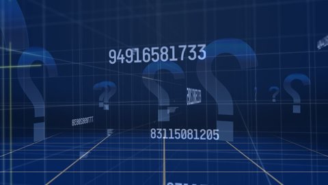 Animation Data Processing Question Marks On Stock Footage Video (100% ...
