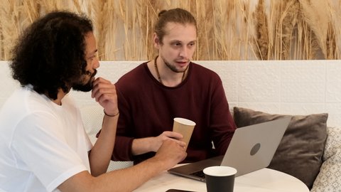 Two Young Men Communicate Work Together Stock Footage Video (100% ...