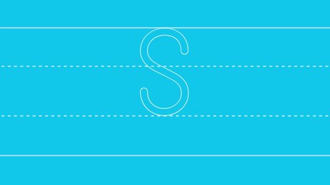 Trace Letter S Marker Animated Letters Stock Footage Video (100% ...