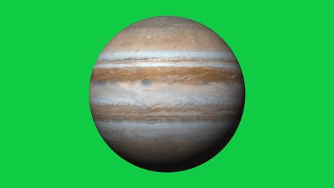 4k Jupiter Planet Green Screen Jupiter Stock Footage Video (100% ...
