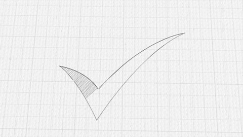 Check Mark Icon Color Drawing Effect Stock Footage Video (100% Royalty ...