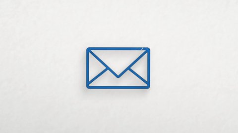 Email Icon Color Drawing Effect Doodle Stock Footage Video (100% ...