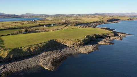 Aerial View Ballysaggart Coast St Johns Stock Footage Video (100% ...